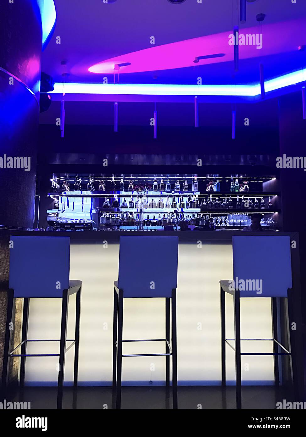 Neon bar interior hi-res stock photography and images - Alamy