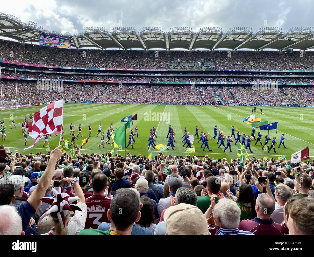 Marching band lead Galway and Kerry around the pitch on All Ireland Final Day in Croke Park ...