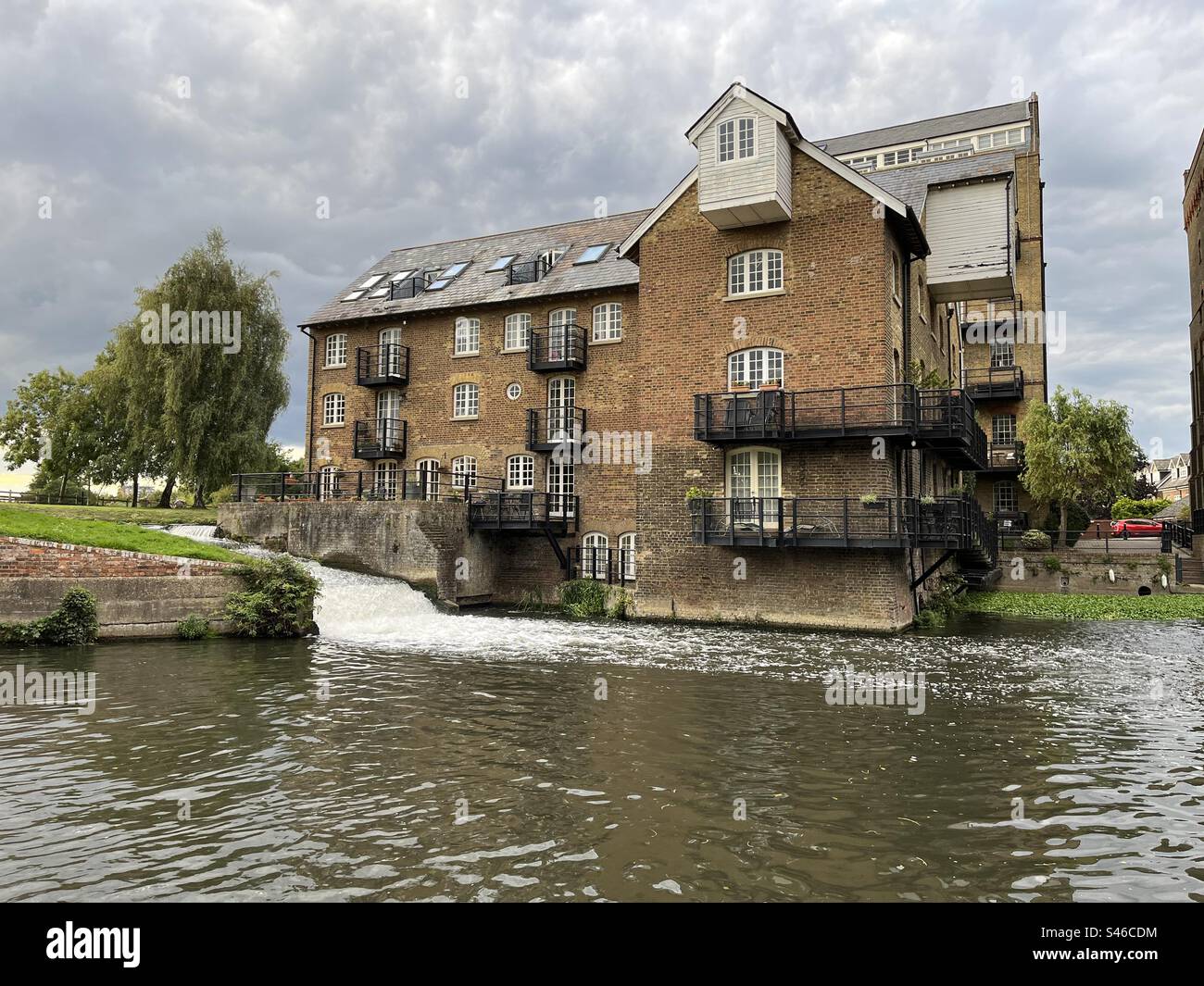 Coxes Lock Mill, River Wey navigation, Addlestone, Surrey, England ...