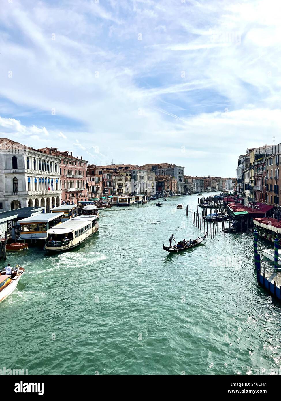 Grand Canal in Venice, viewed from the Rialto Bridge Stock Photo - Alamy