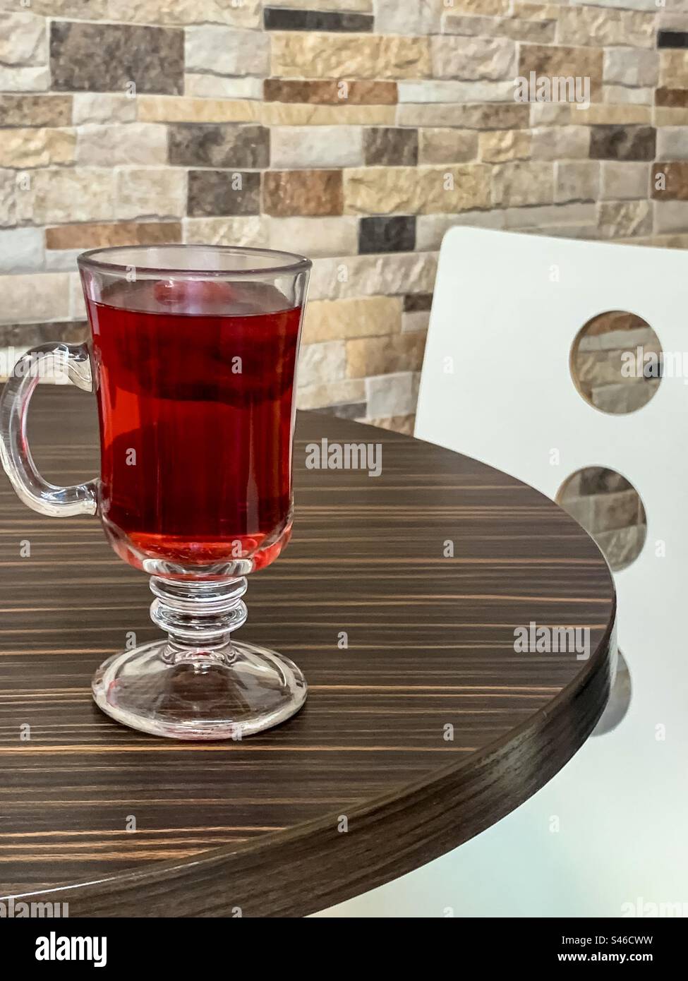 Cafe table coffee fruit tea hi-res stock photography and images - Alamy