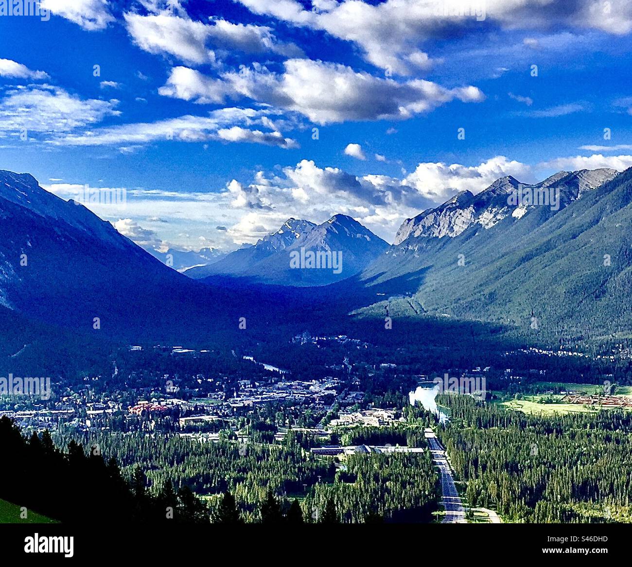 Town of Banff, Canadian Rockies, Canada Stock Photo - Alamy