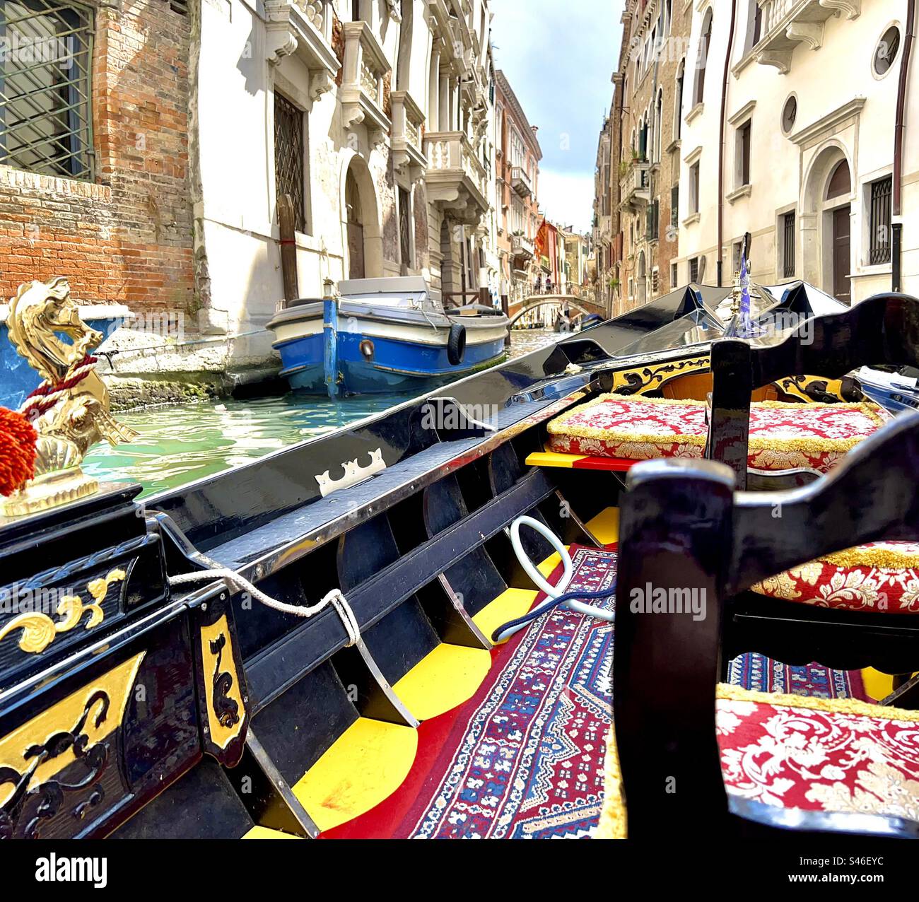 Colorful Gondola details, Venice Stock Photo - Alamy