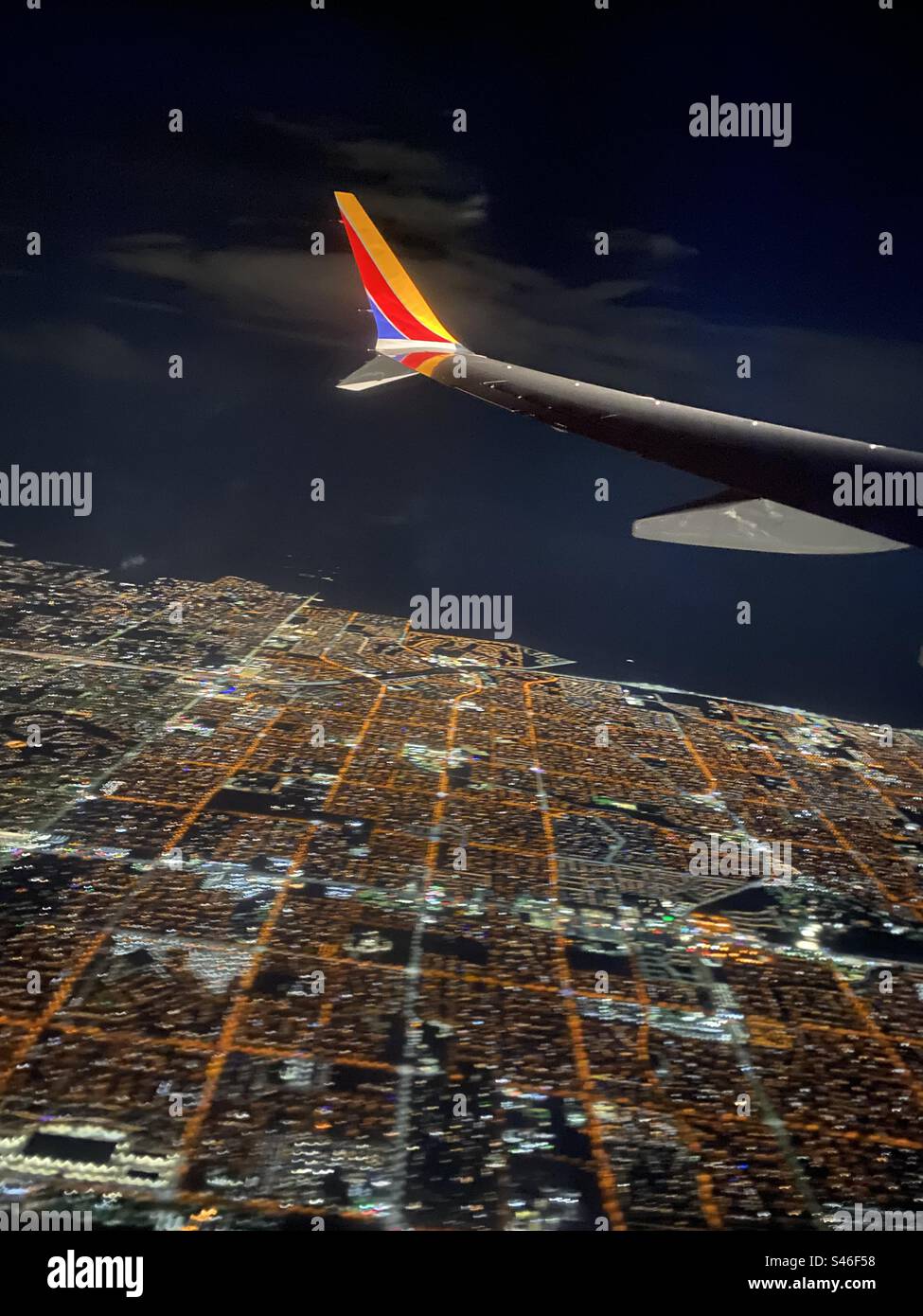 Plane lights hi-res stock photography and images - Alamy