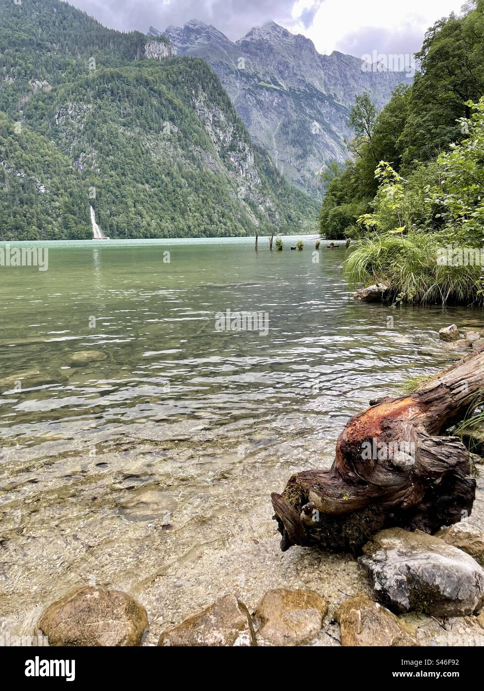 Lake view, Alps, and Schrainbach waterfall taken at Salet stop in ...