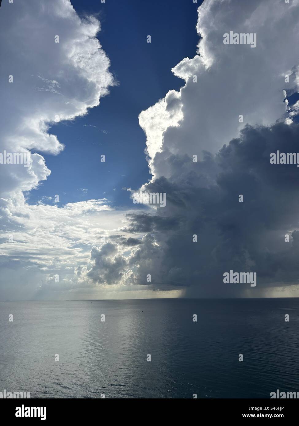 Large thunderstorm clouds over the Atlantic Ocean Florida Stock Photo ...
