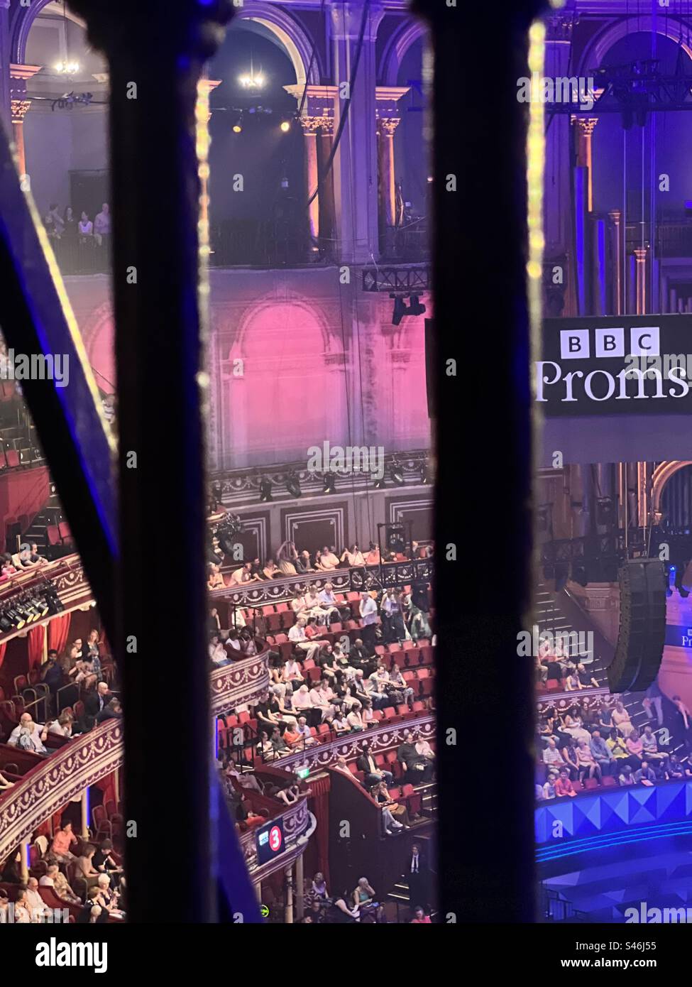 Royal Albert Hall Proms view of crowd from upstairs gallery Stock Photo ...