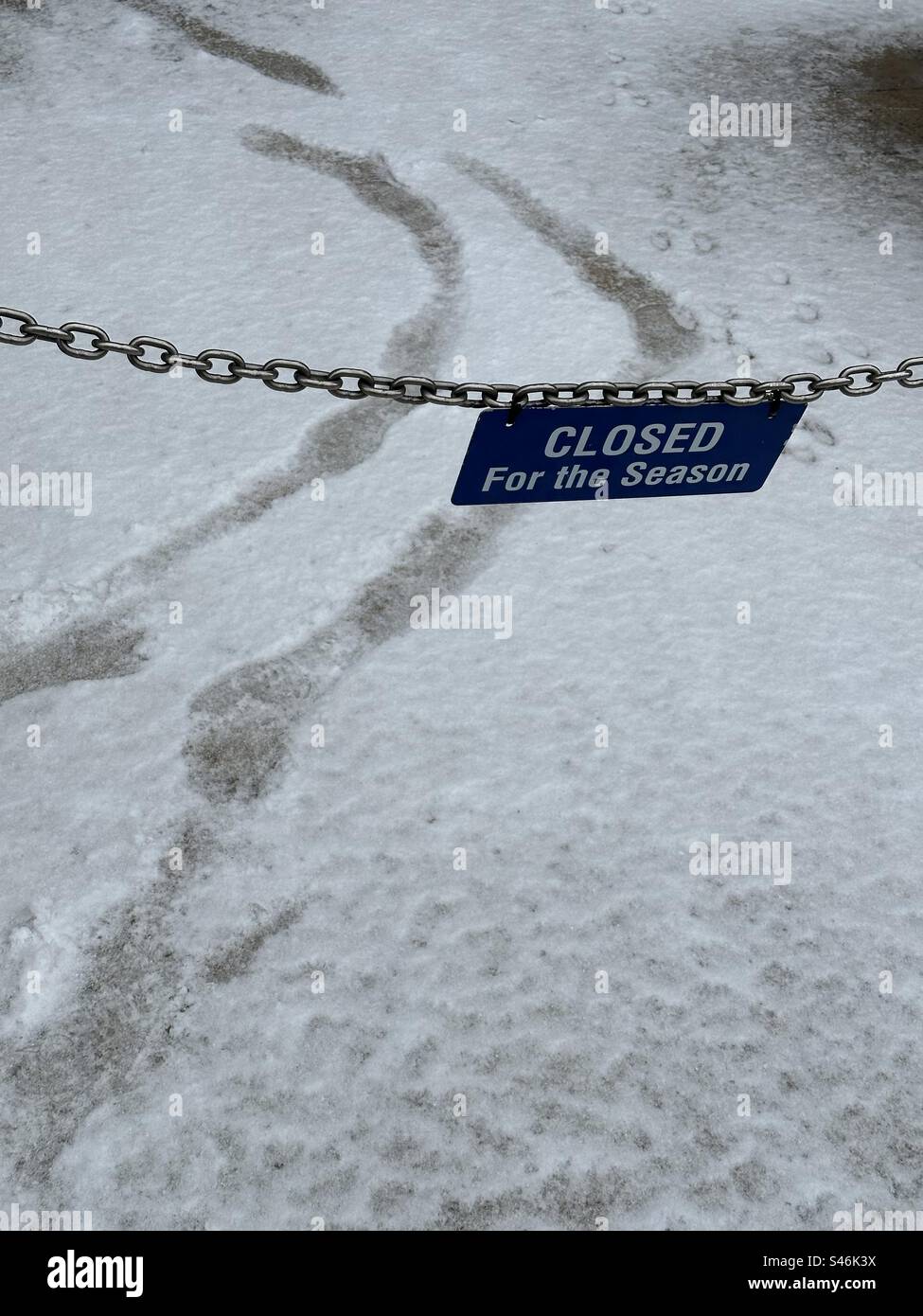 Chained off walk in Rochester, MN Stock Photo - Alamy