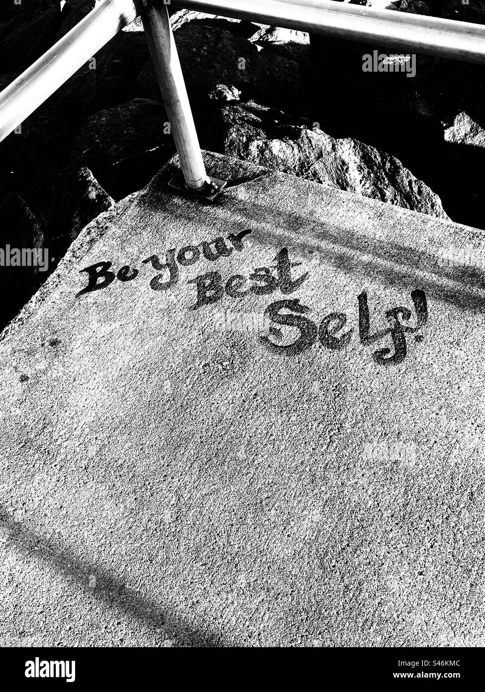 Safety slogan message Black and White Stock Photos & Images - Alamy