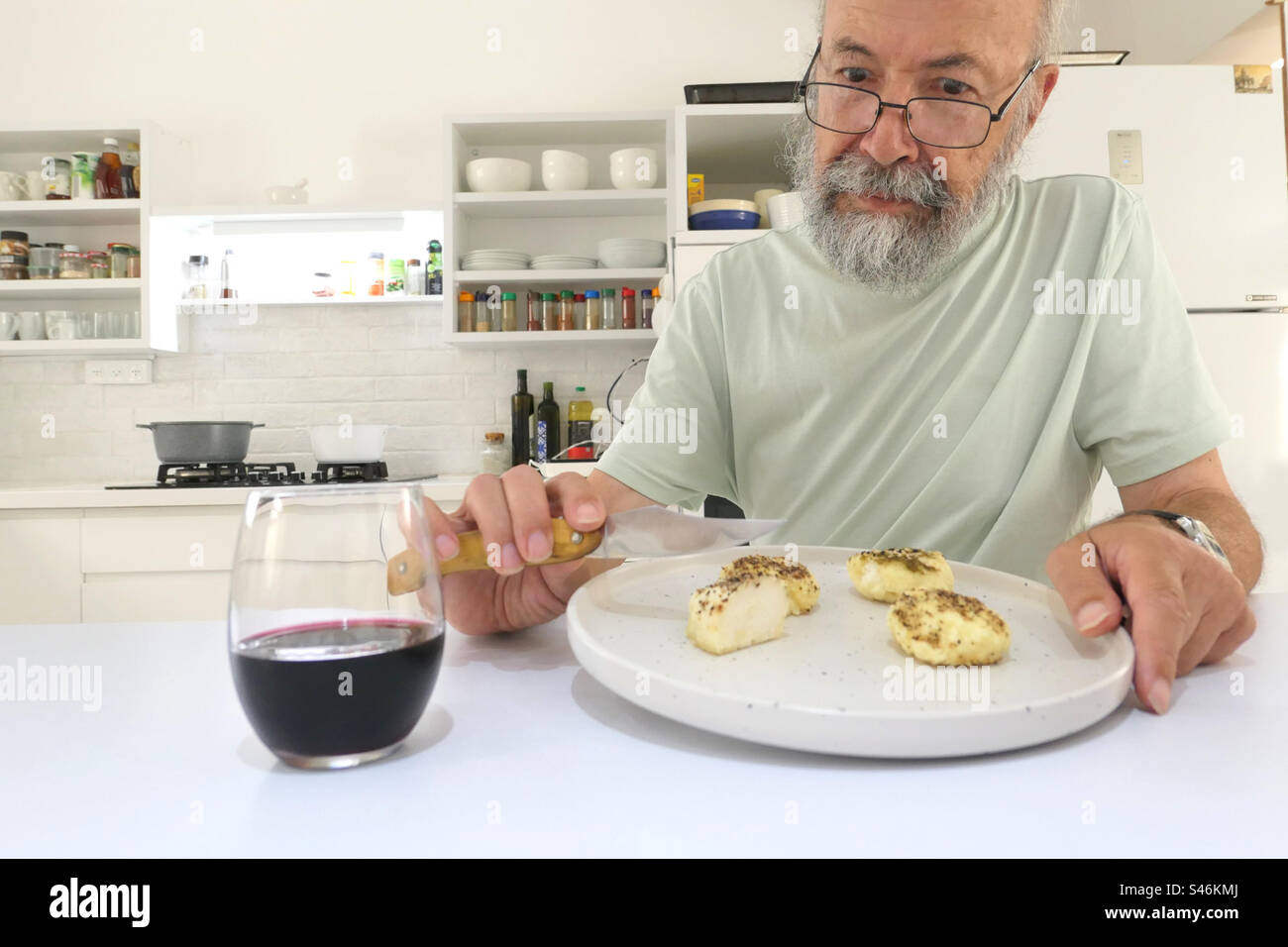 Man eating cheese hi-res stock photography and images - Alamy