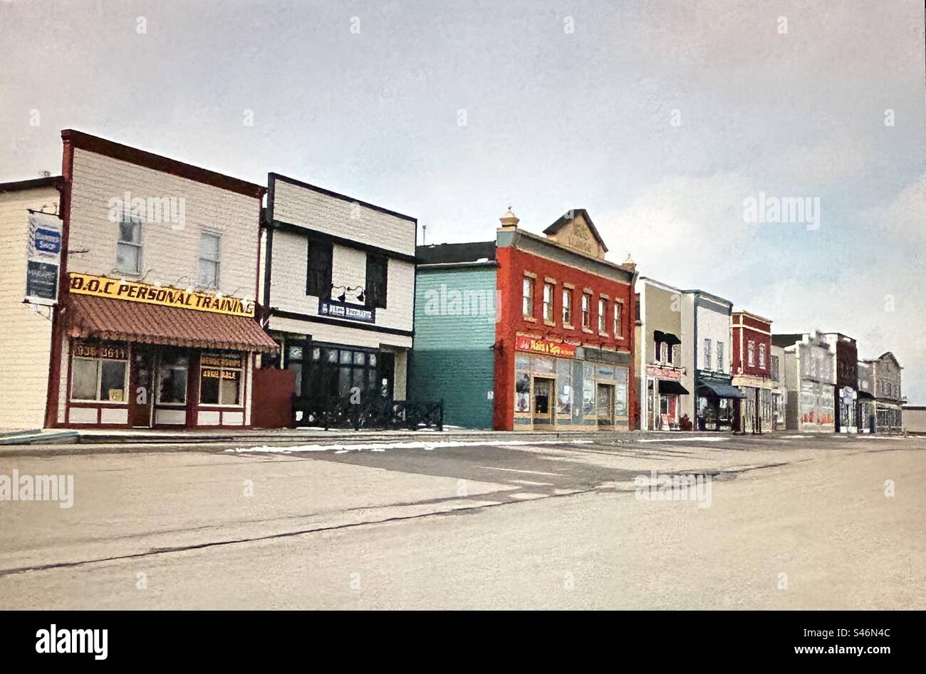 Main Street in Langdon, Alberta, Canada Stock Photo - Alamy