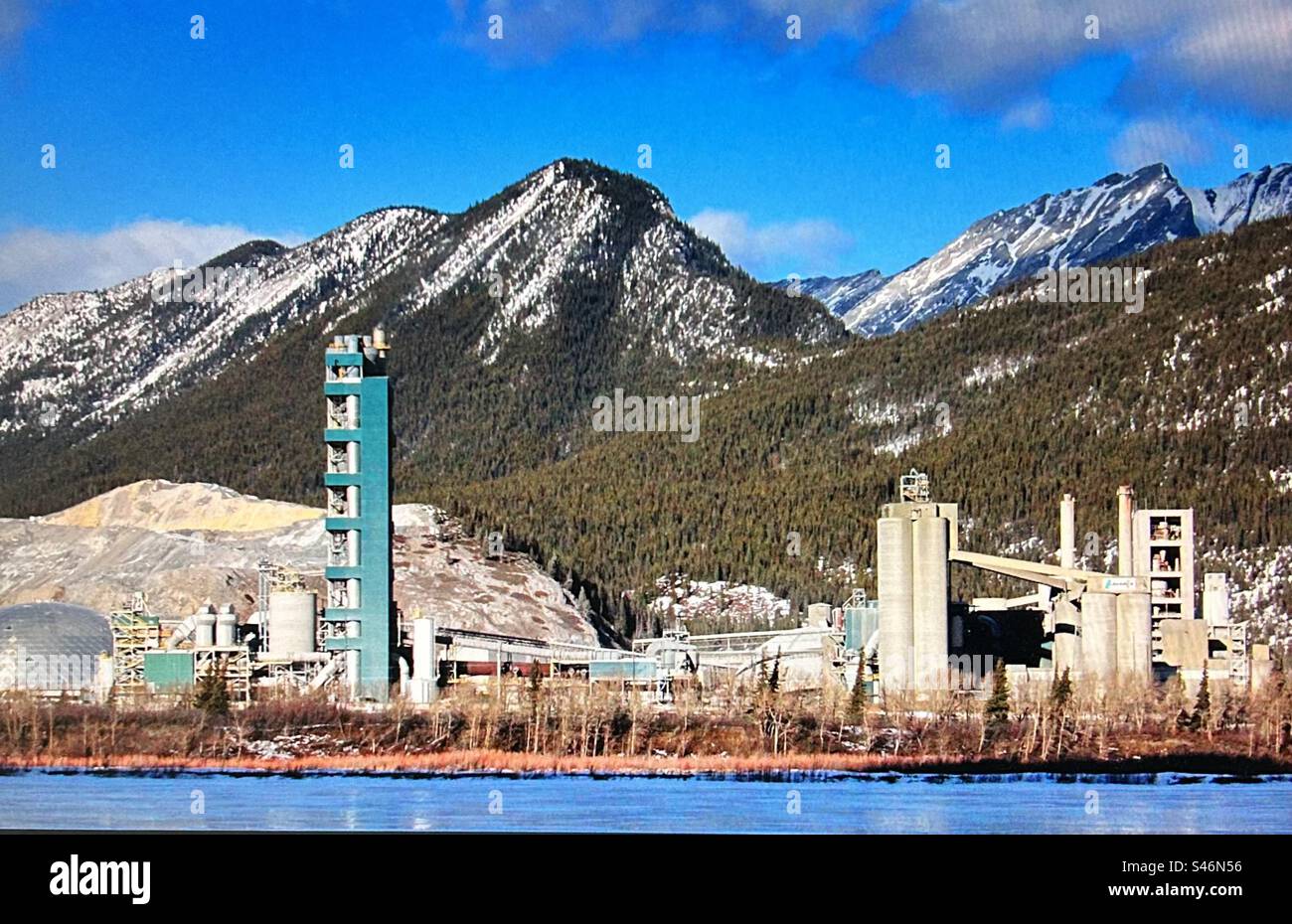 Lefarge Cement plant in Exshaw, Alberta Stock Photo - Alamy
