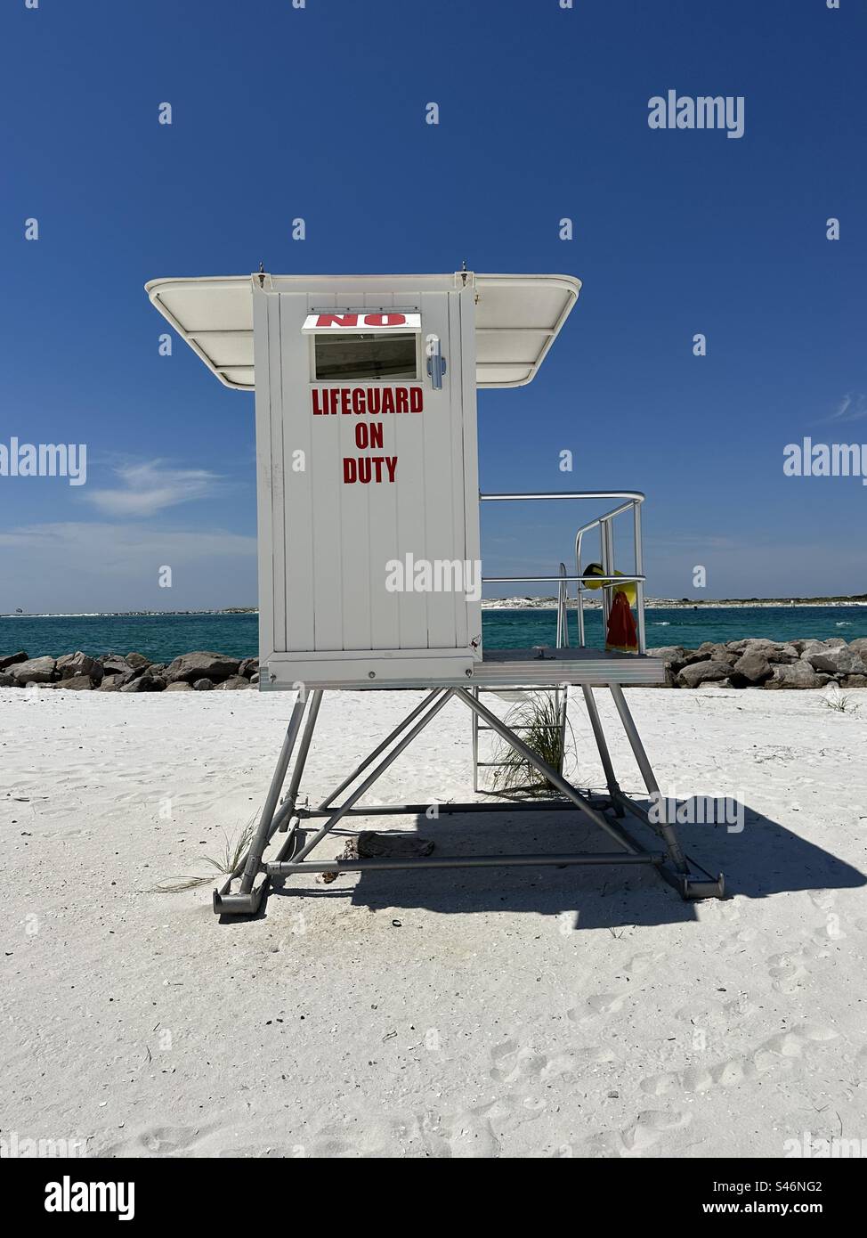 Lifeguard tower at Norriego Point Destin Florida Stock Photo - Alamy