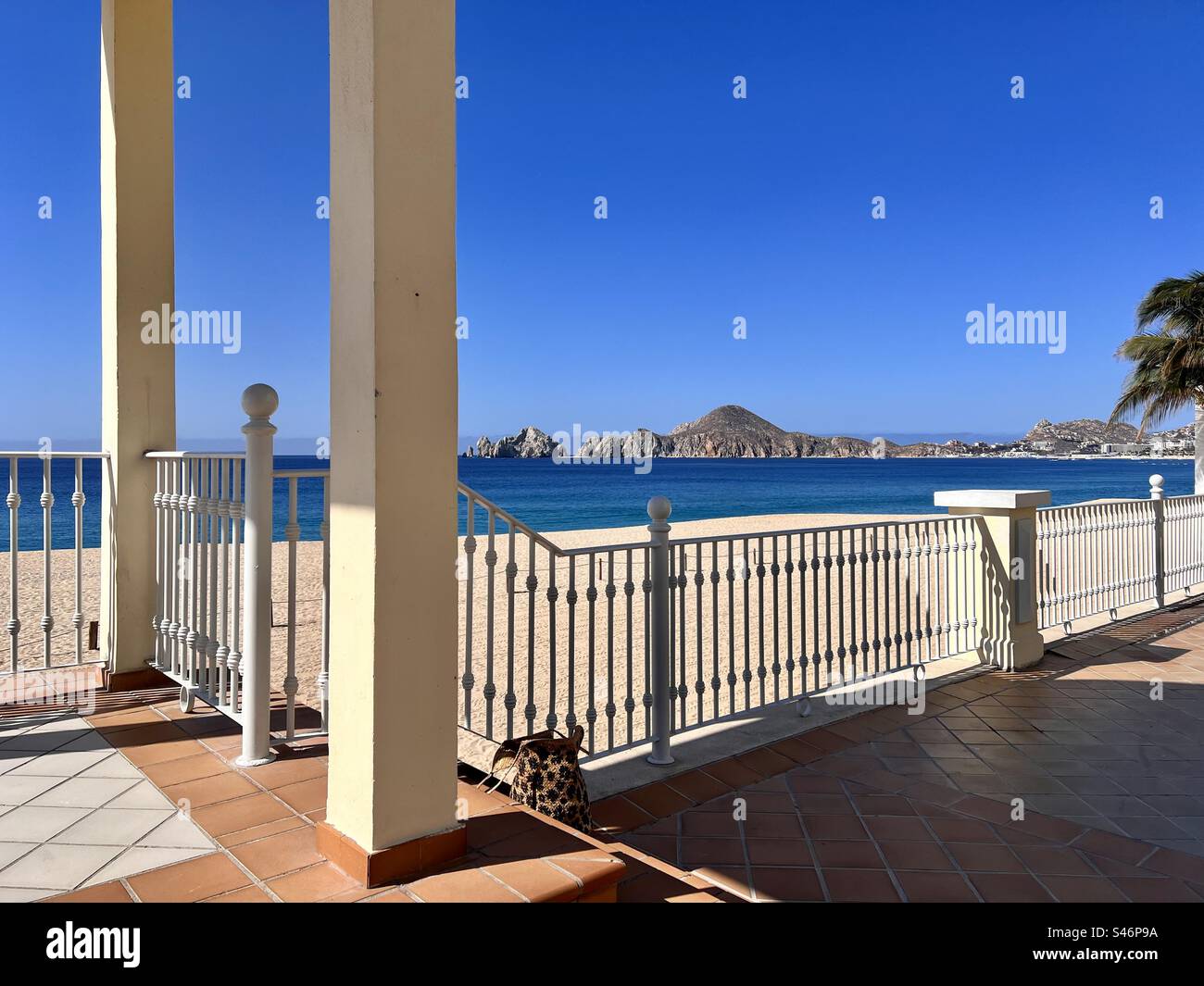 A beautiful ocean view from a veranda located at an all inclusive ...