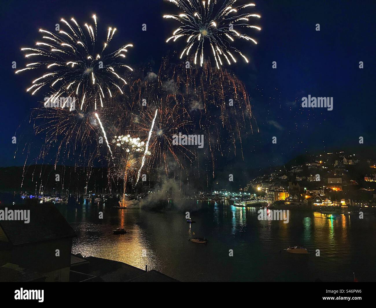 Dartmouth Regatta 2023 Fireworks display Stock Photo - Alamy