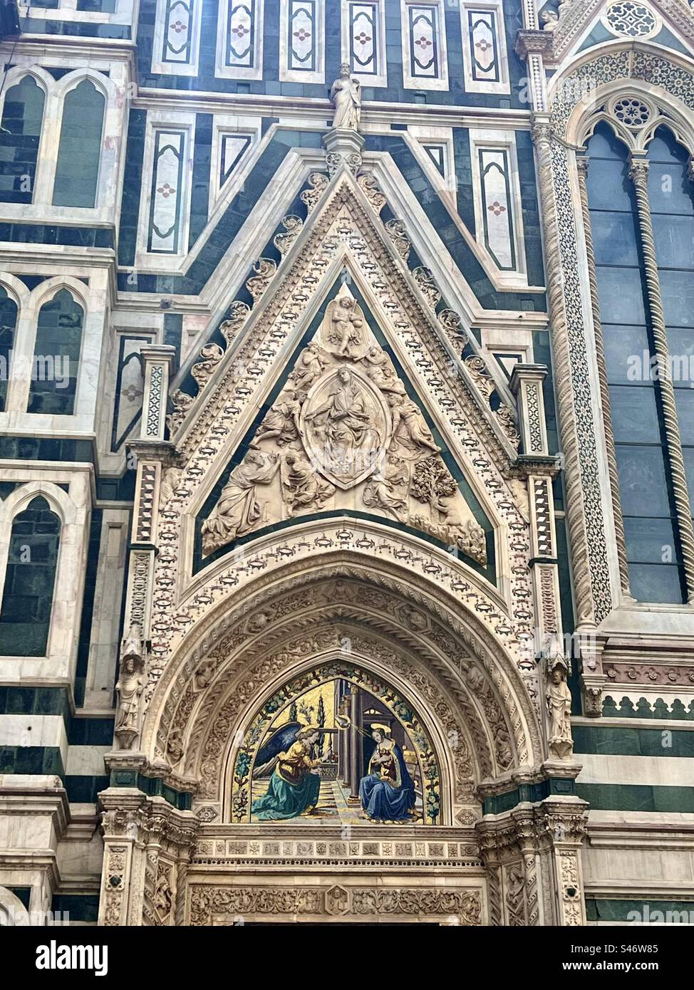 Inlaid design and details over a door at the Cathedral of Florence ...