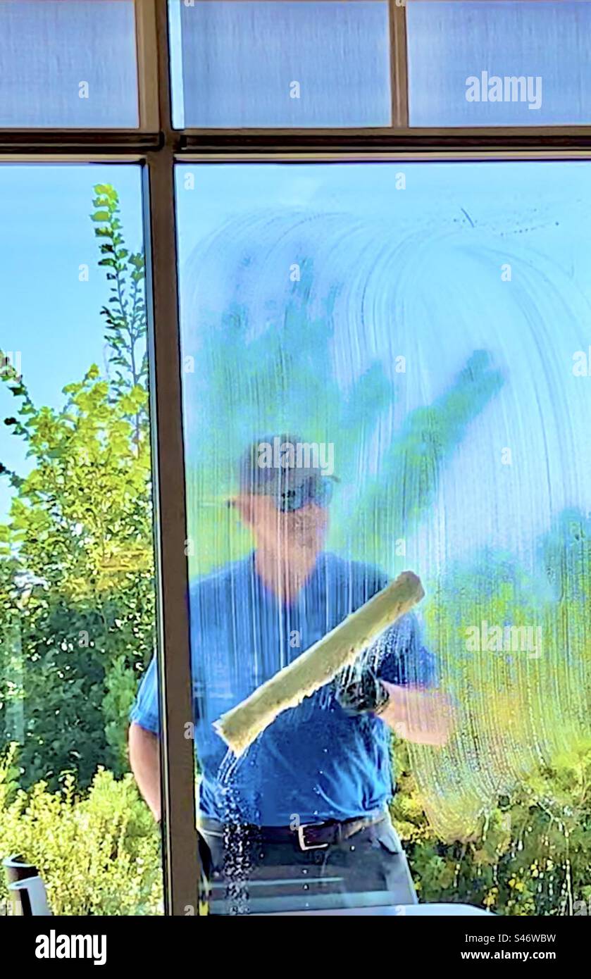 The Window Washer, occupation, job, working, cleaning Stock Photo - Alamy