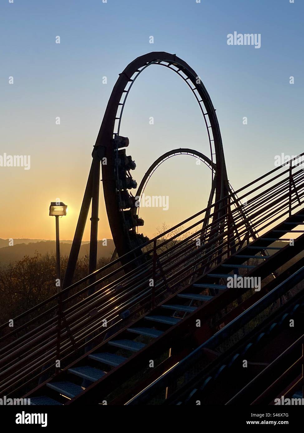 Sunset rollercoaster hi-res stock photography and images - Alamy