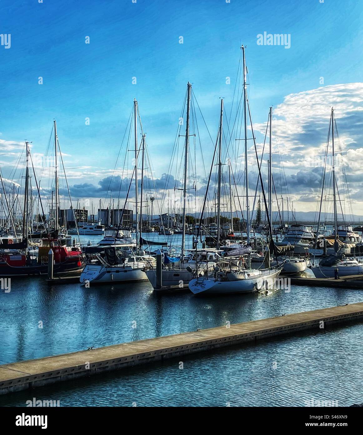 Boats in the harbour Stock Photo - Alamy
