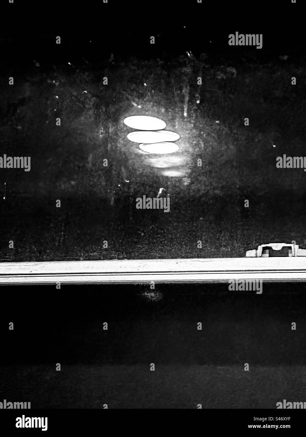Light reflection in window Black and White Stock Photos & Images - Alamy