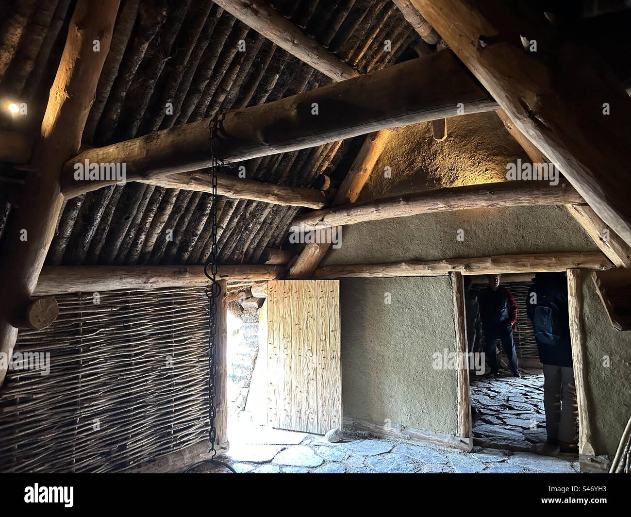 Turf house reconstruction, Glencoe National Trust, Scotland. Authentic ...