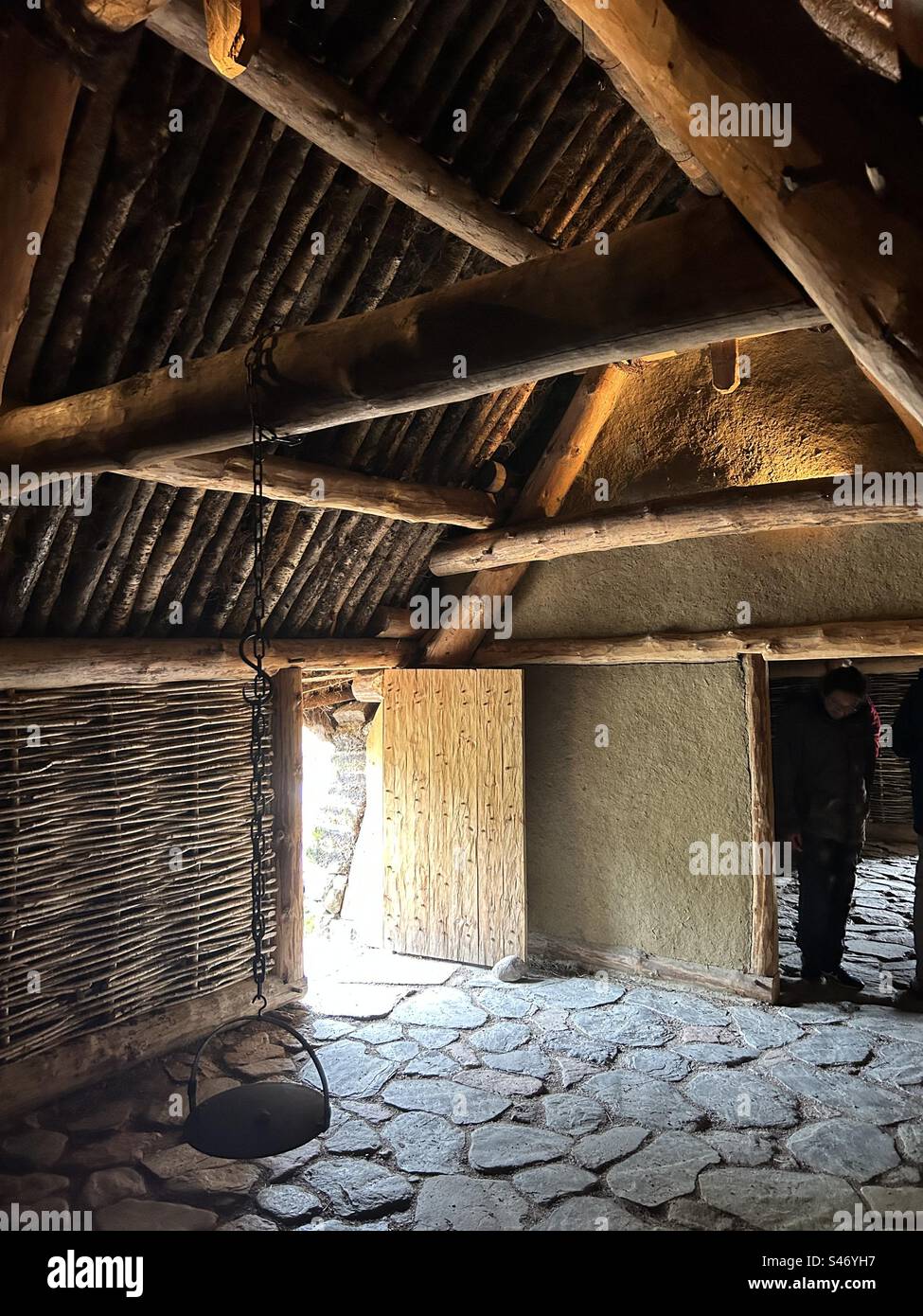 Turf house reconstruction, Glencoe National Trust, Scotland. Authentic ...