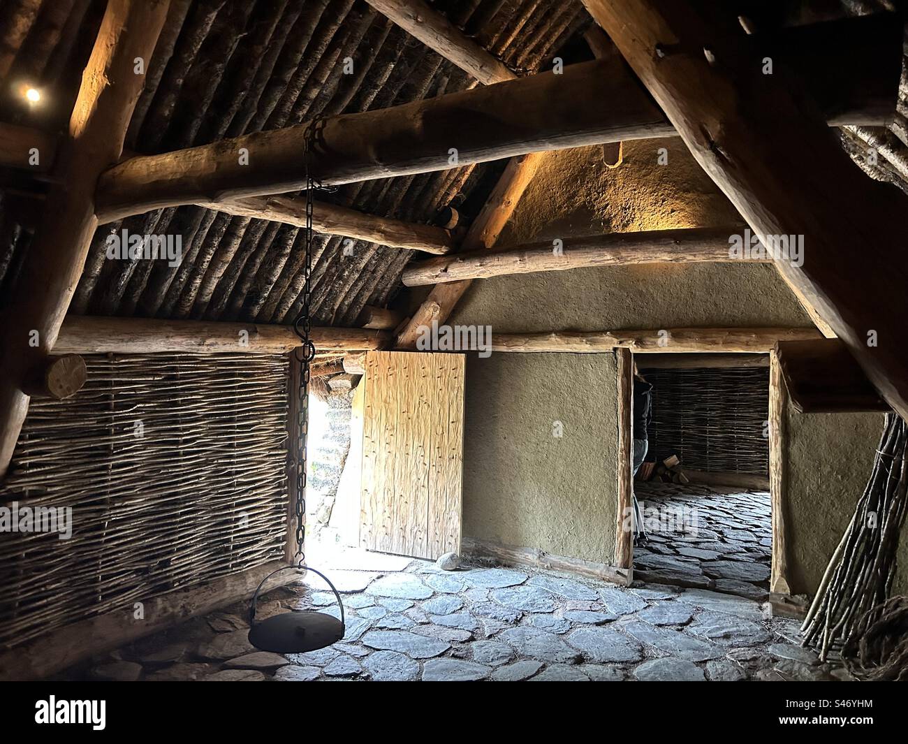 Turf house reconstruction, Glencoe National Trust, Scotland. Authentic ...