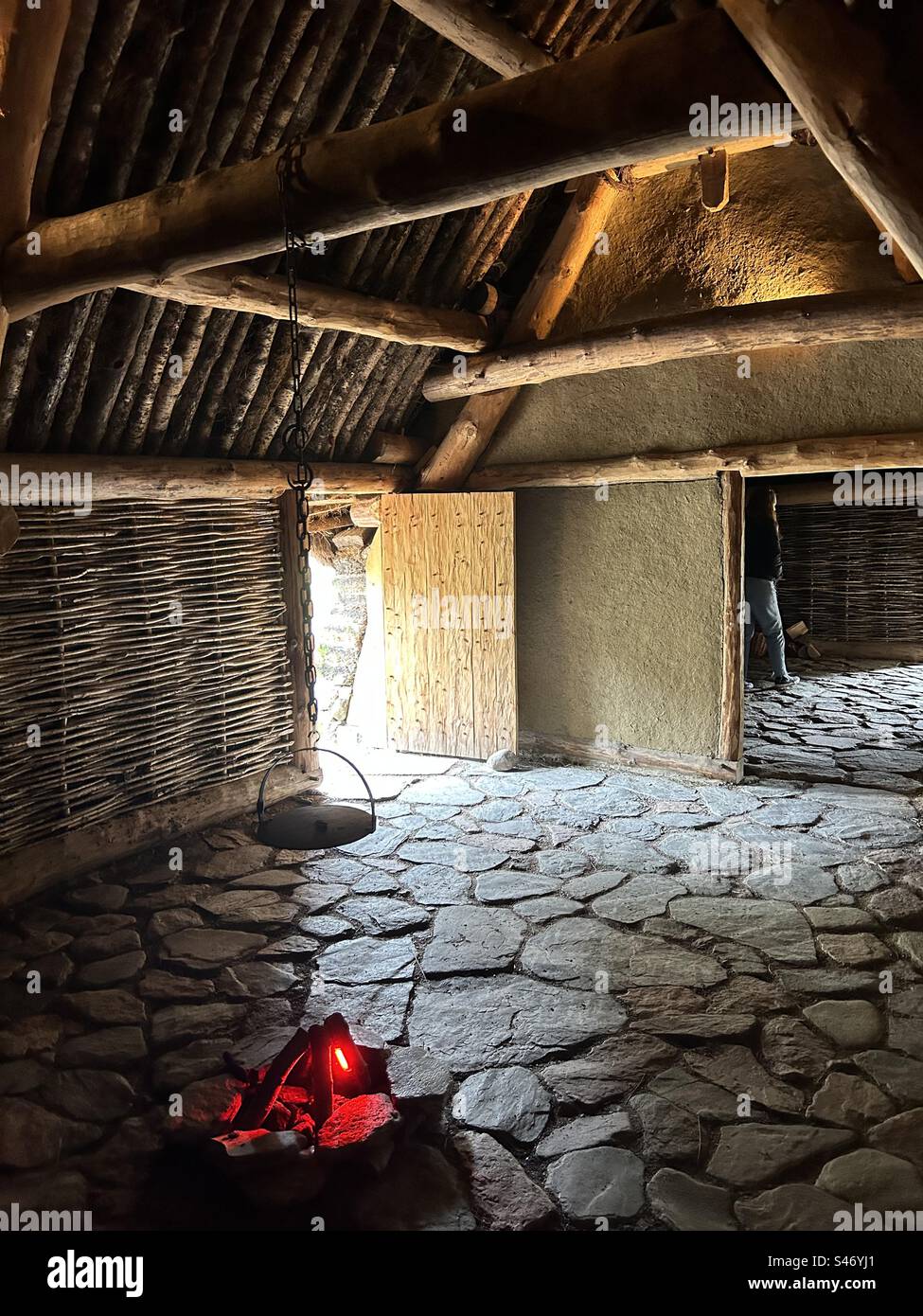 Turf house reconstruction, Glencoe National Trust, Scotland. Authentic ...