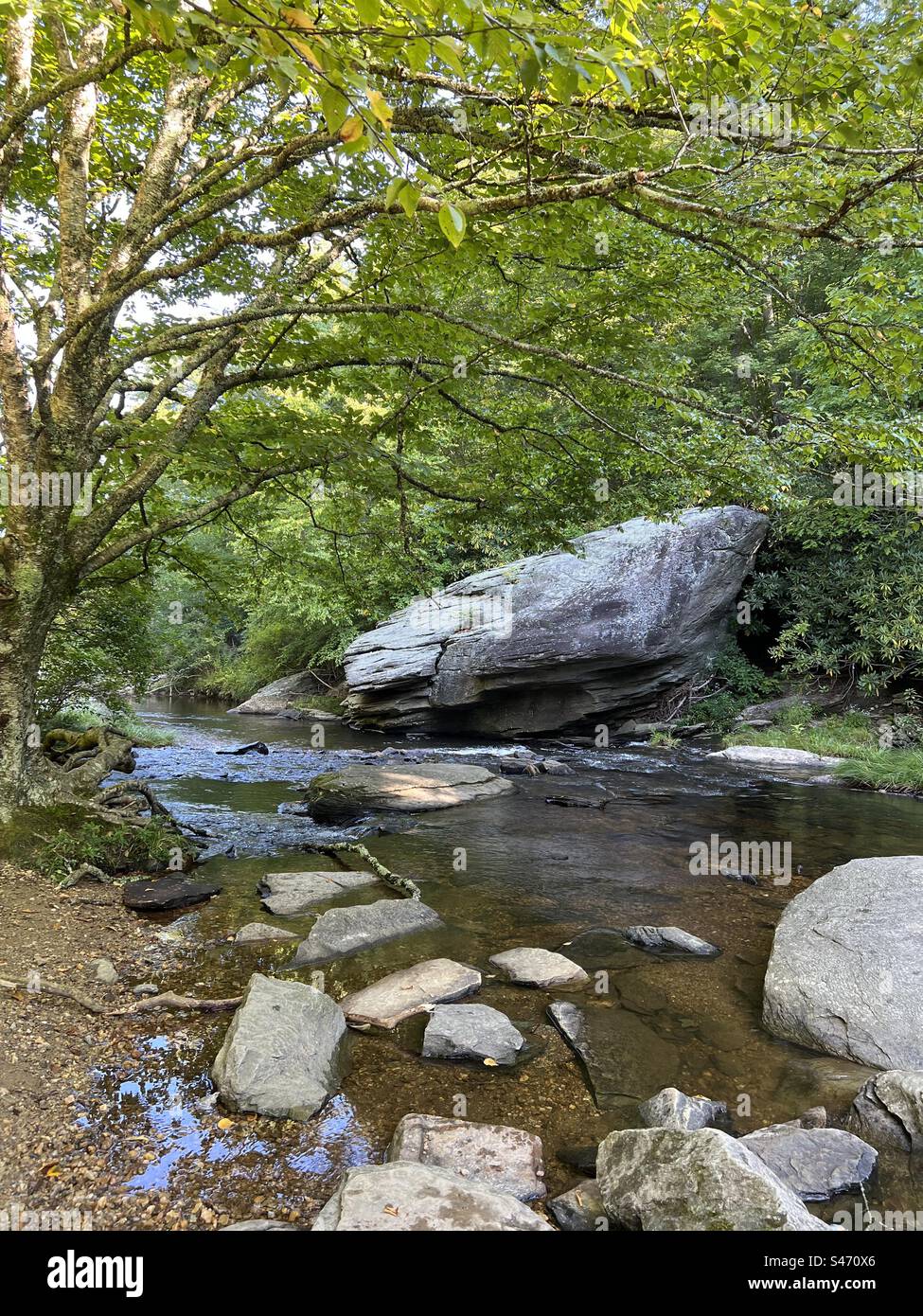 Stream with boulders hi-res stock photography and images - Alamy