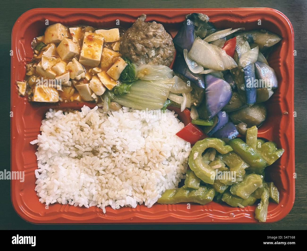 Taiwanese bento rice food box Stock Photo - Alamy