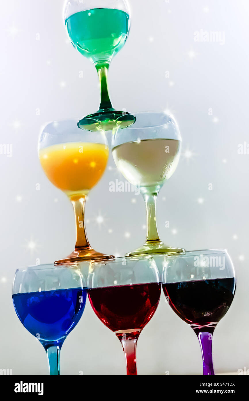 Stacked glasses hi-res stock photography and images - Alamy