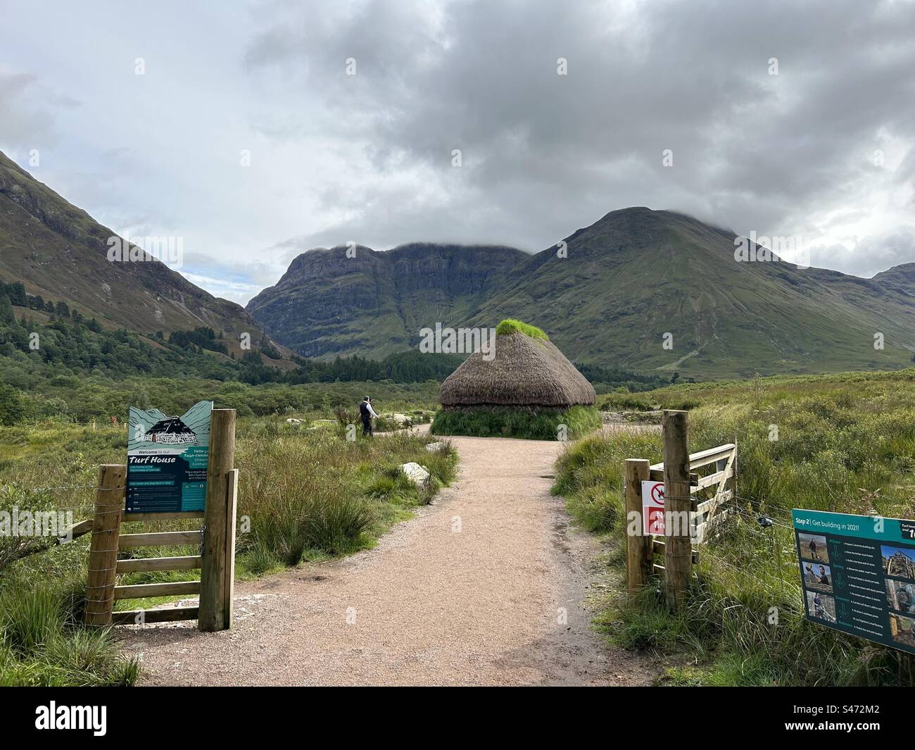Turf house reconstruction, Glencoe National Trust, Scotland. Authentic ...