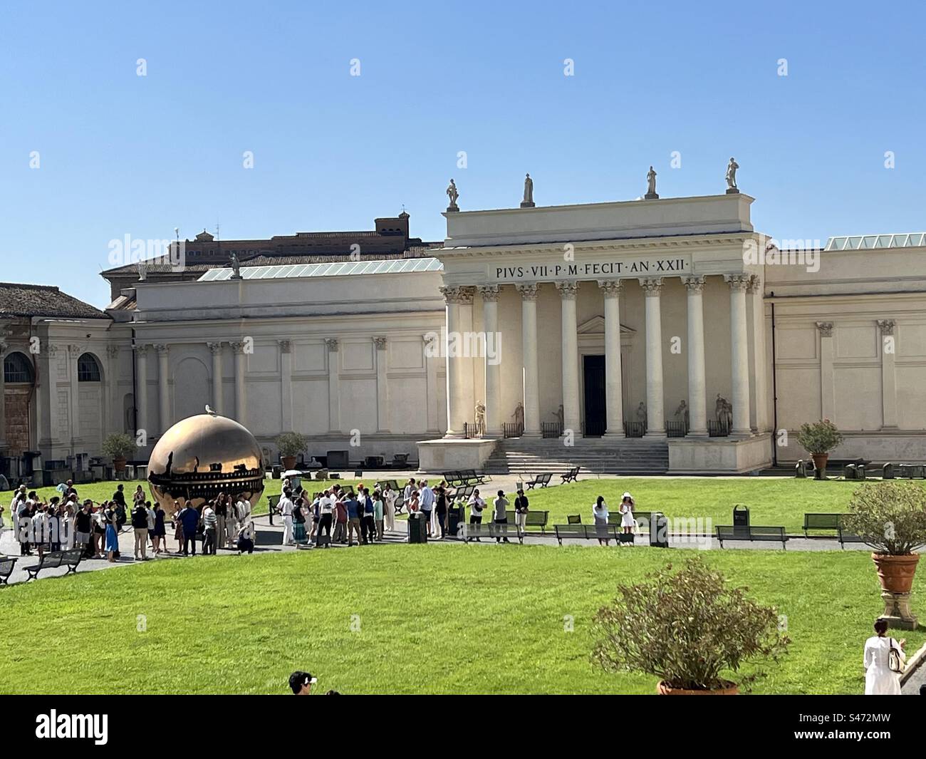 Cortile Della Pigna, Pinecone Courtyard, with the sculpture Sphere ...