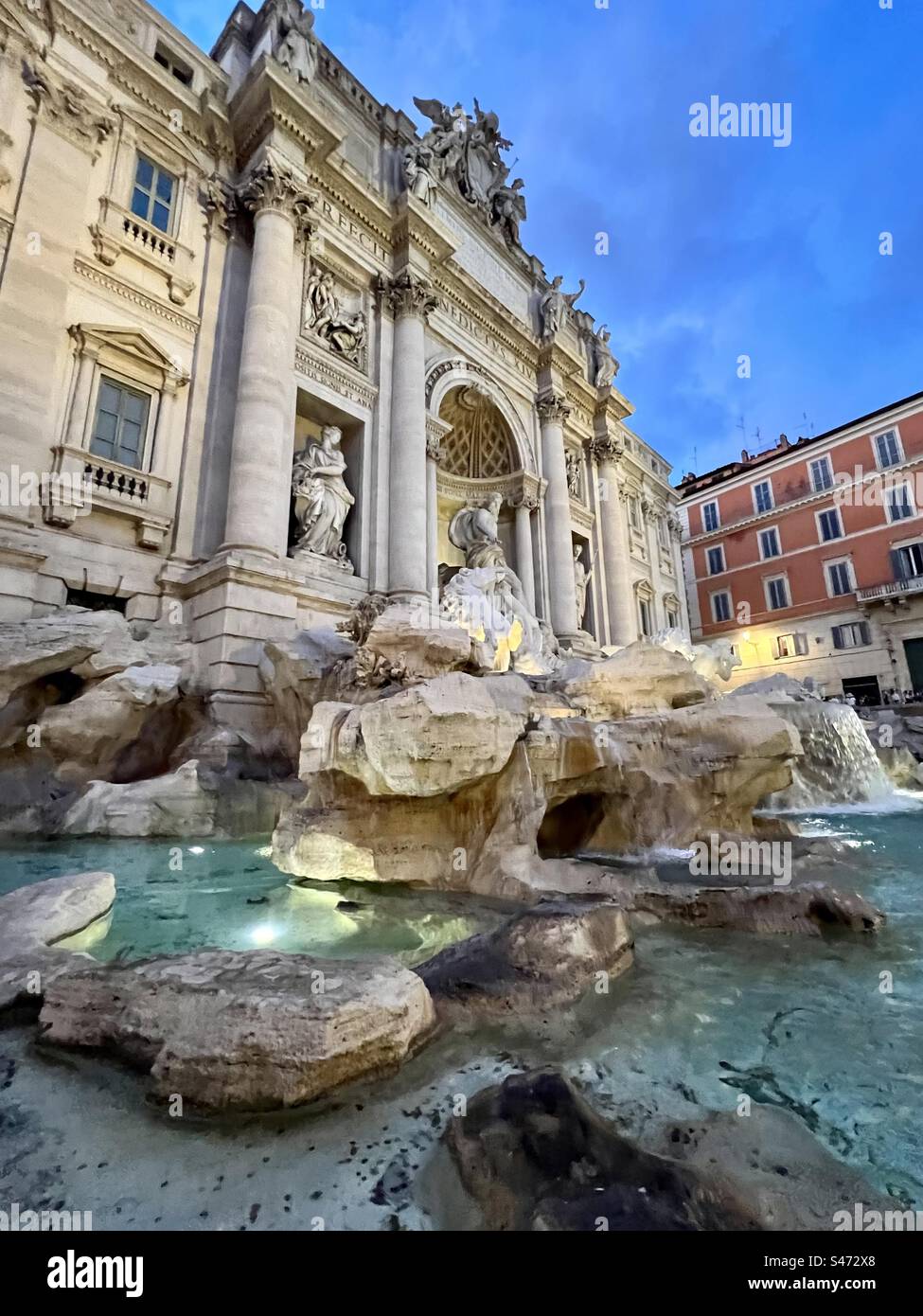 Trevi Fountain, Rome, at night Stock Photo - Alamy