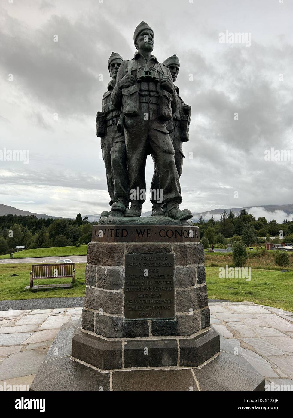 Commando Memorial at Spean Bridge, near Fort William in Scotland. The ...