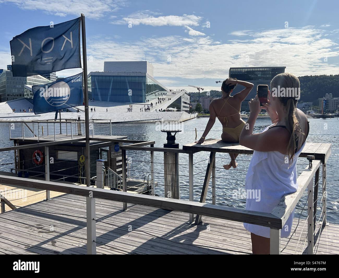Sauna opposite the opera house, Oslo, Norway Stock Photo - Alamy