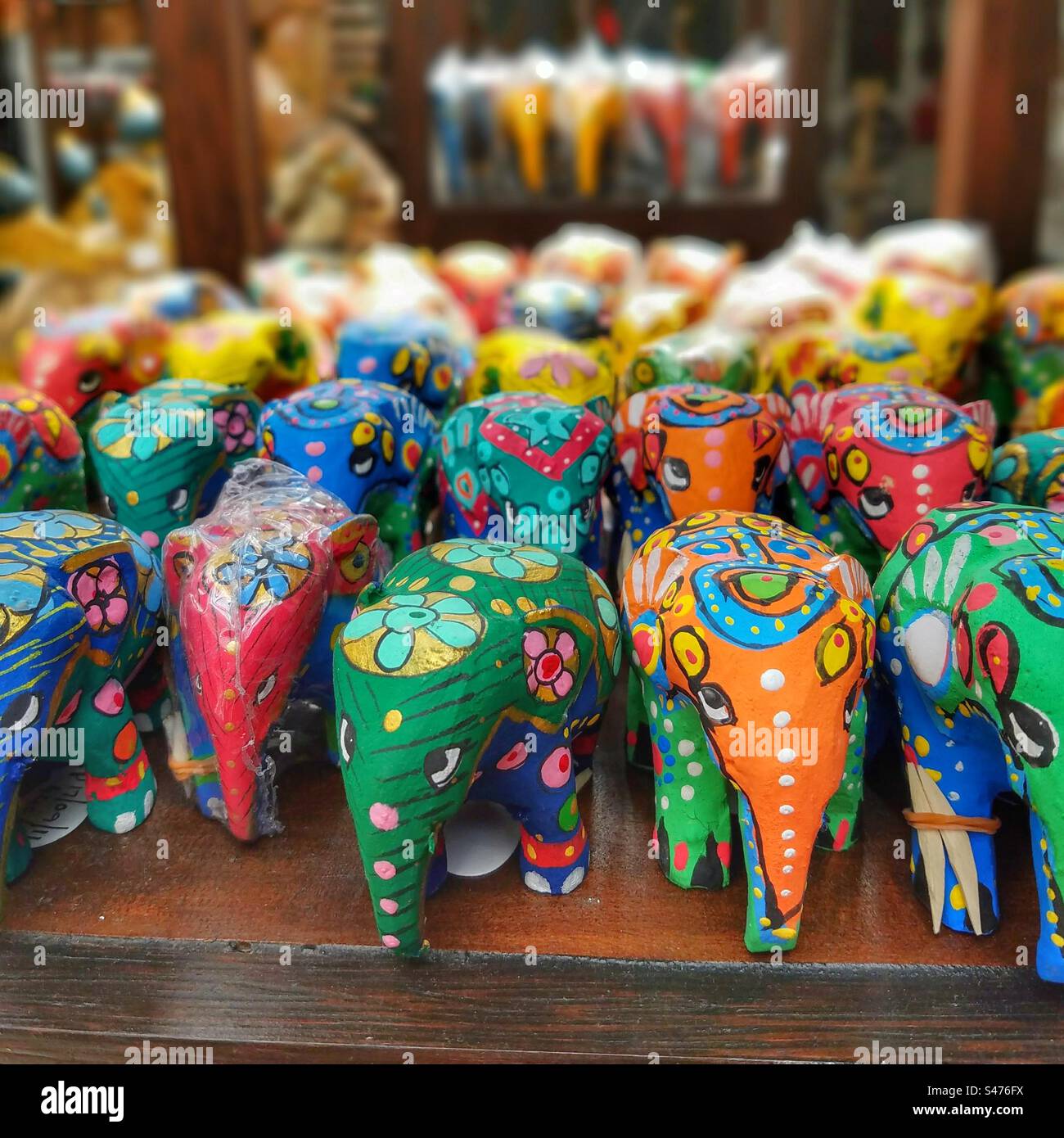 Colorful Clay elephants in Colombo Sri Lanka Stock Photo - Alamy