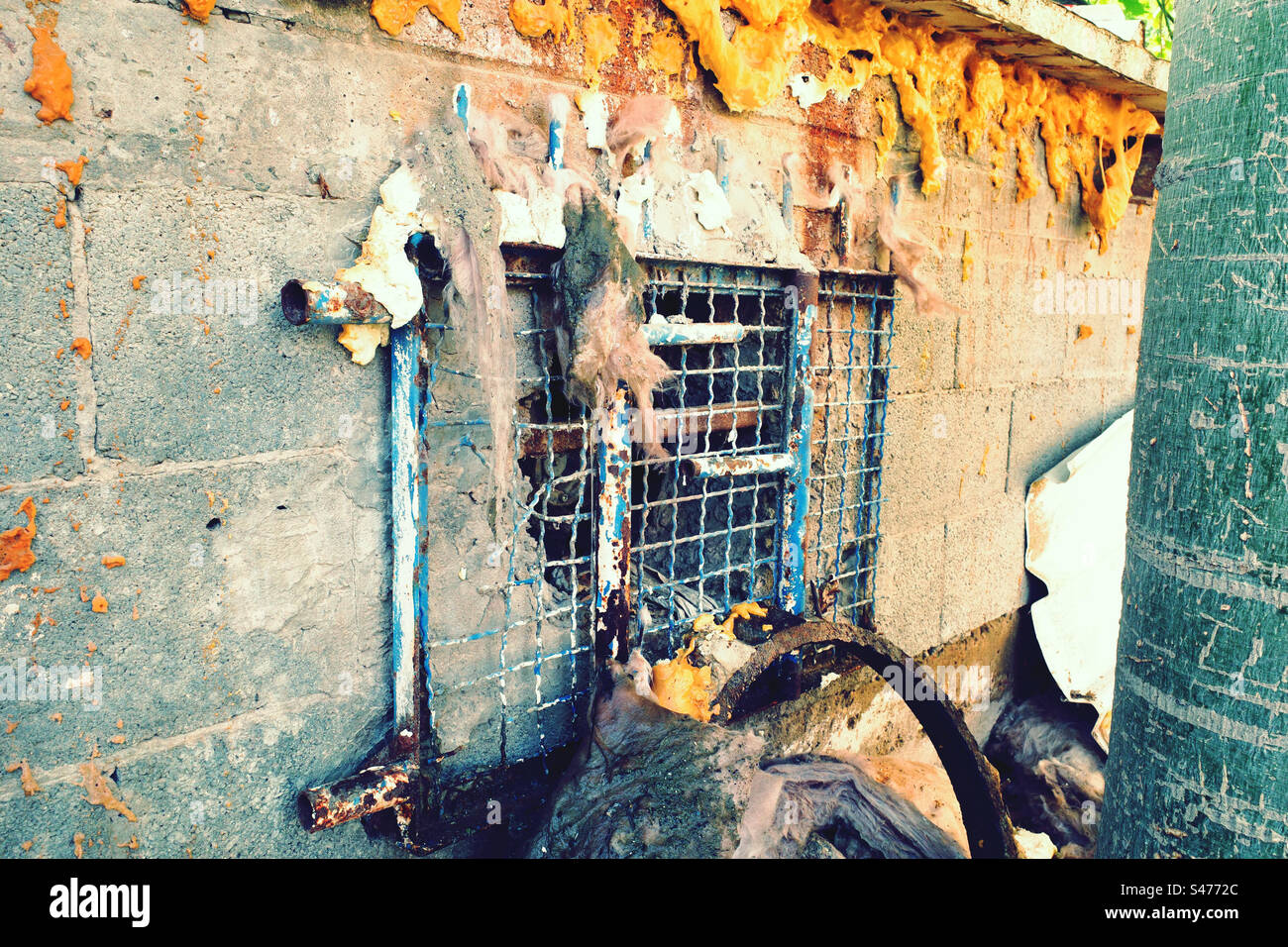Window oh house in very bad condition Stock Photo - Alamy