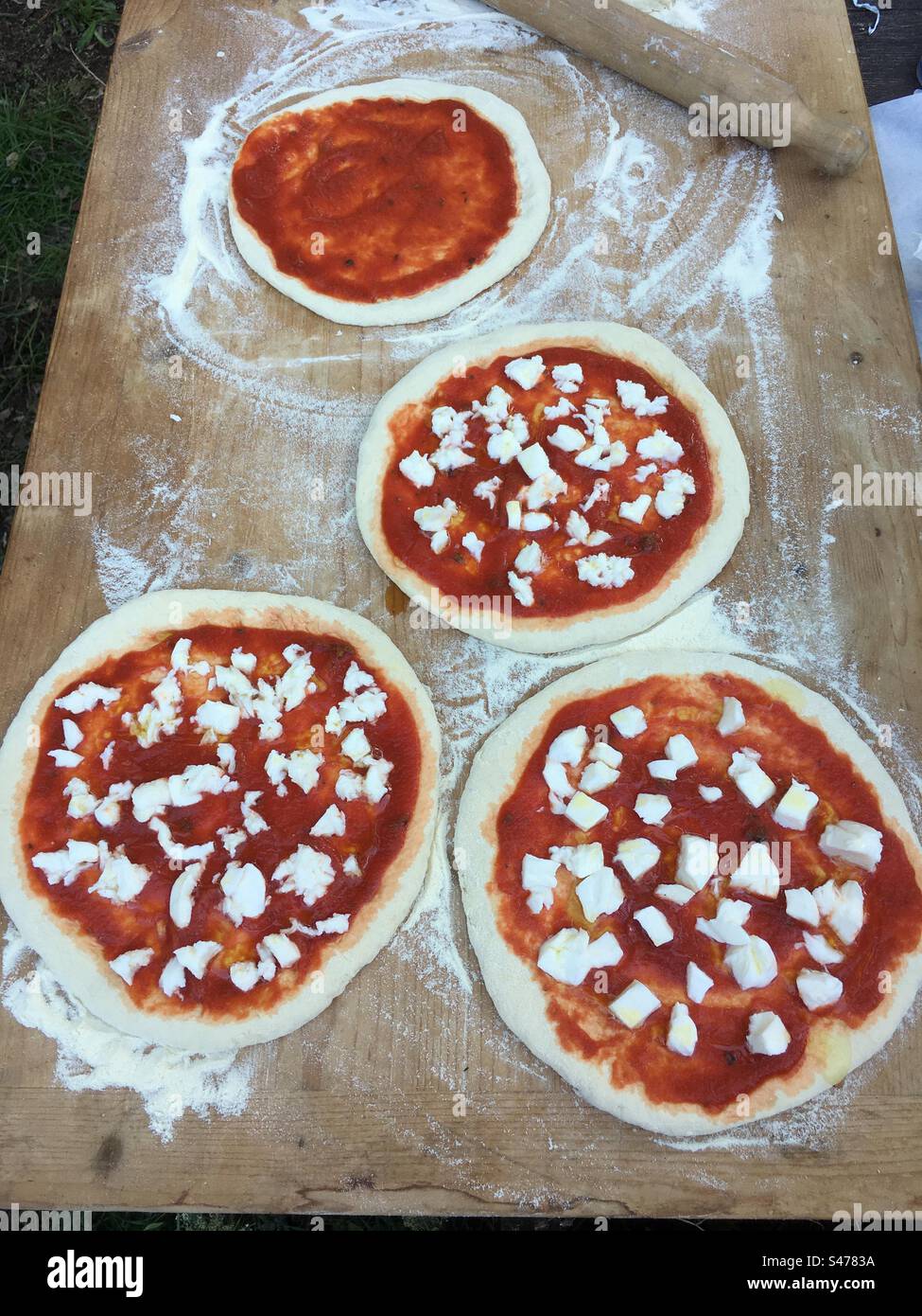 Pizza preparation hi-res stock photography and images - Alamy