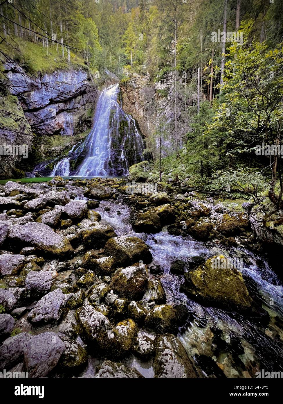 Gollinger waterfall in the Salzburg region of Austria Stock Photo - Alamy