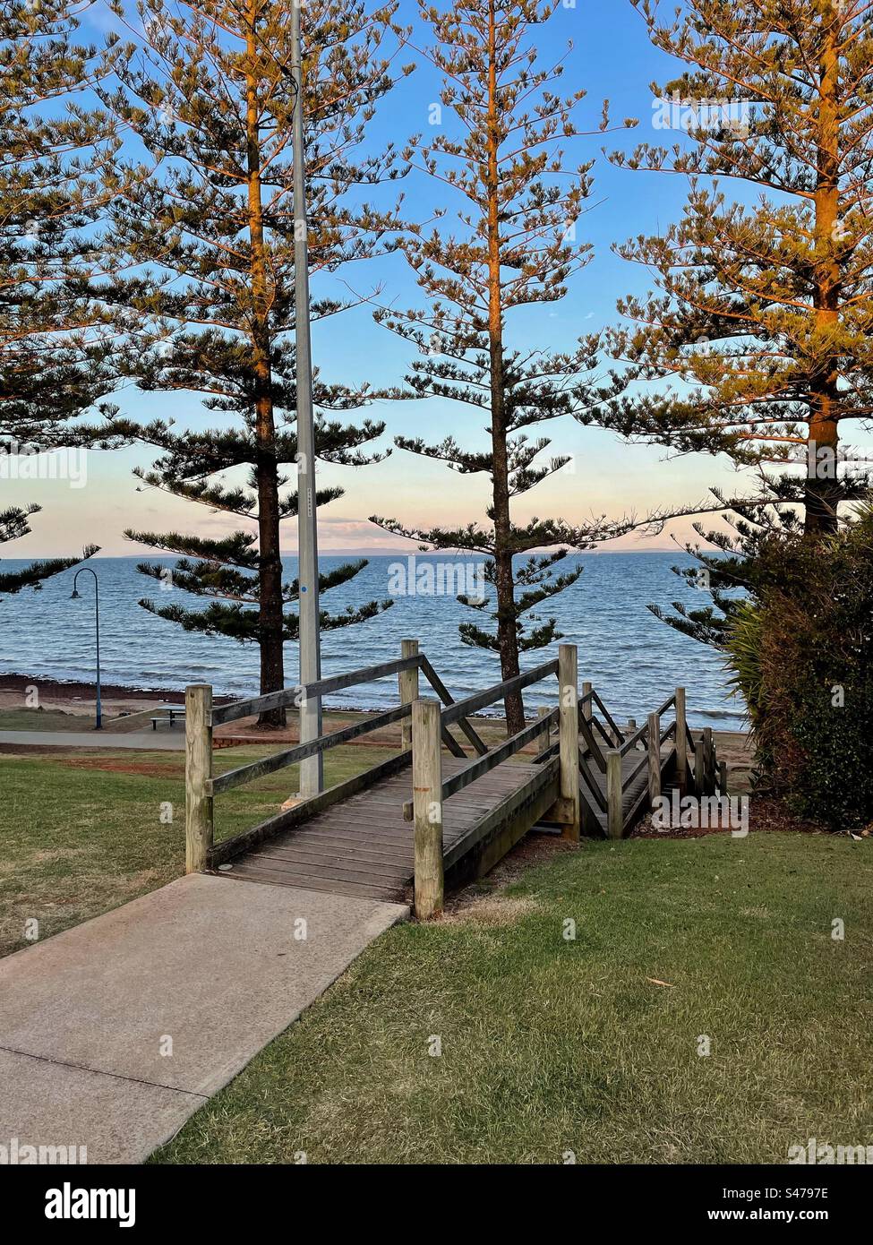 Wooden steps to the beach hi-res stock photography and images - Alamy