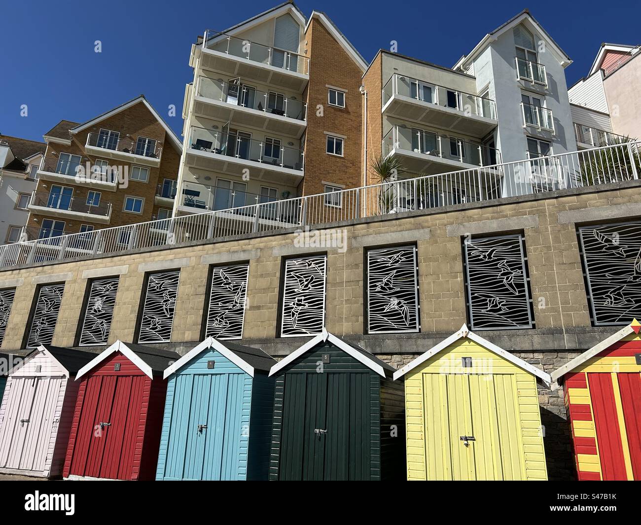 Bournemouth beach. Beach Huts, Boscombe, Bournemouth, England, South ...