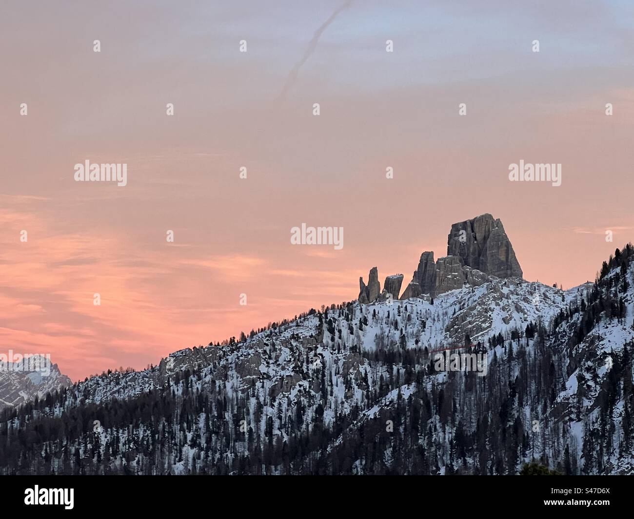 Sunset winter landscape dolomites smartphone stock photos and images ...