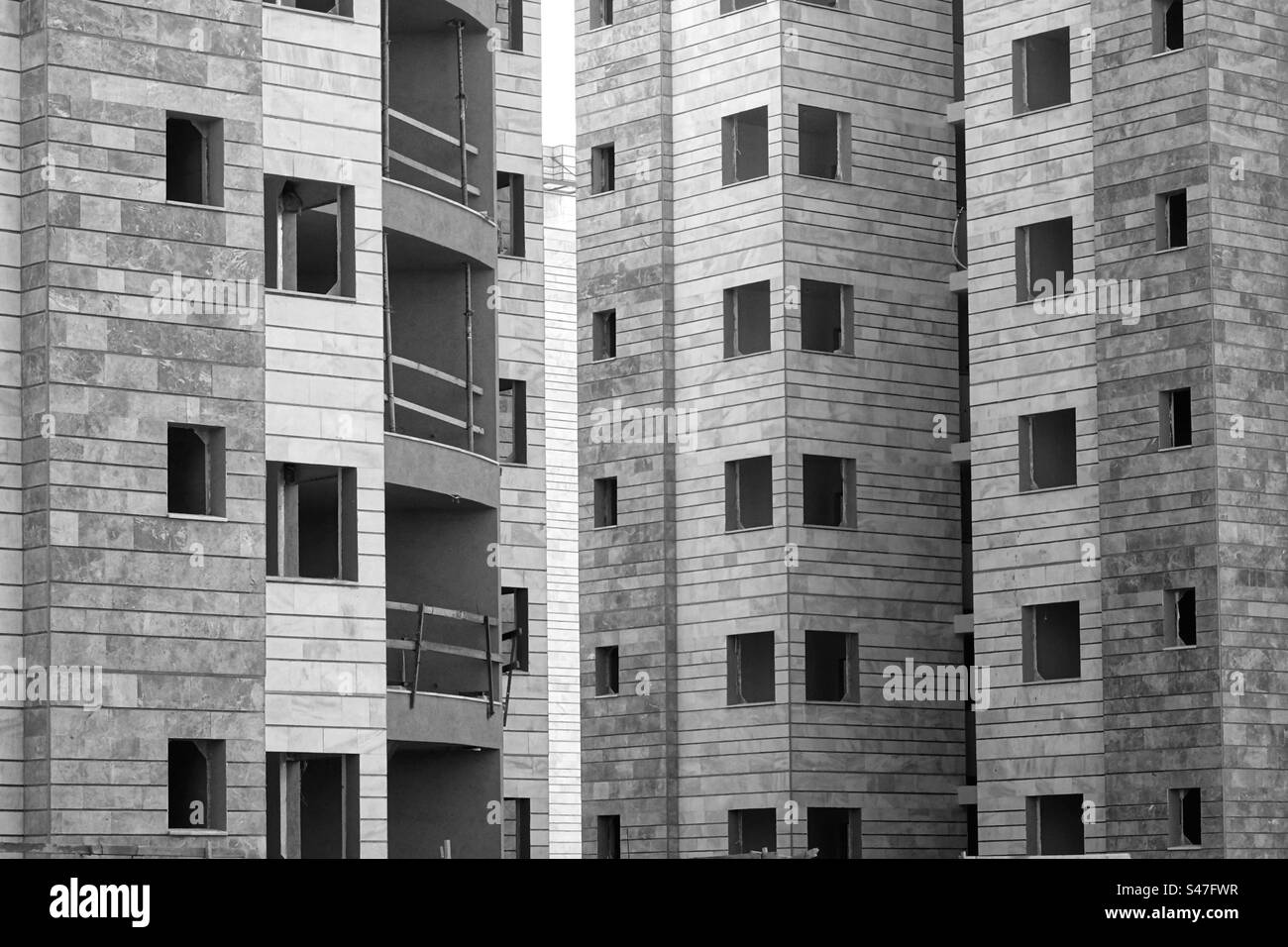 Condominium construction Black and White Stock Photos & Images - Alamy