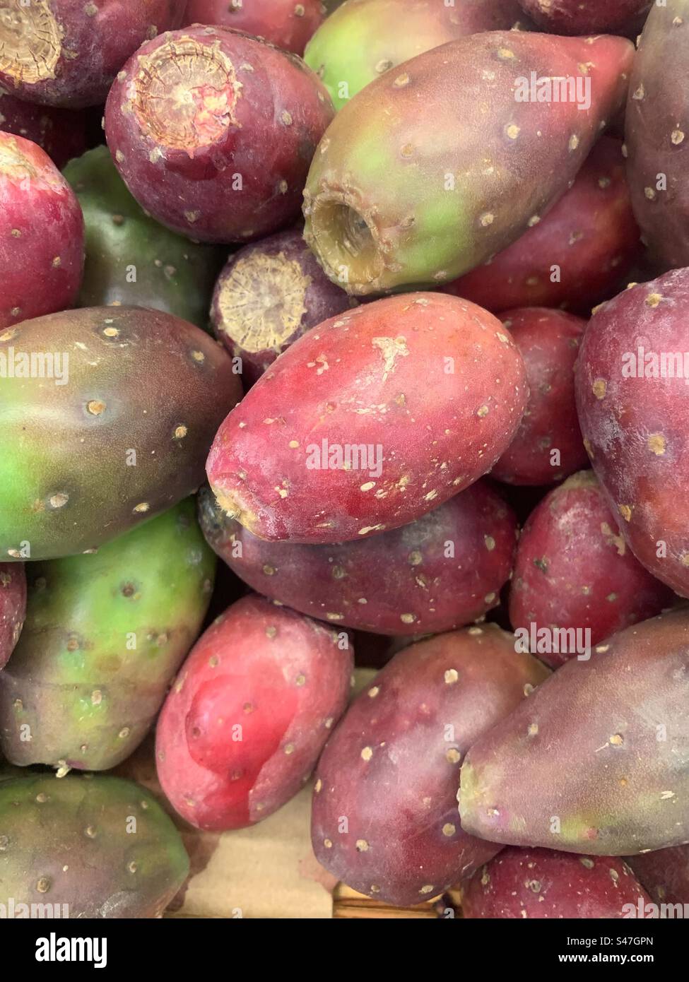 Fresh prickly pears for sale at the local farmers market Stock Photo ...