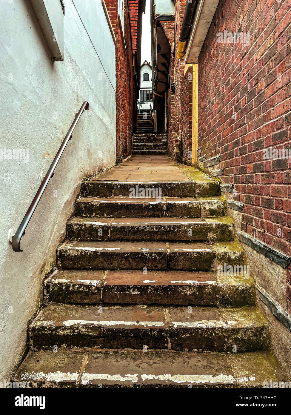 Guildford stepped passageway Stock Photo - Alamy