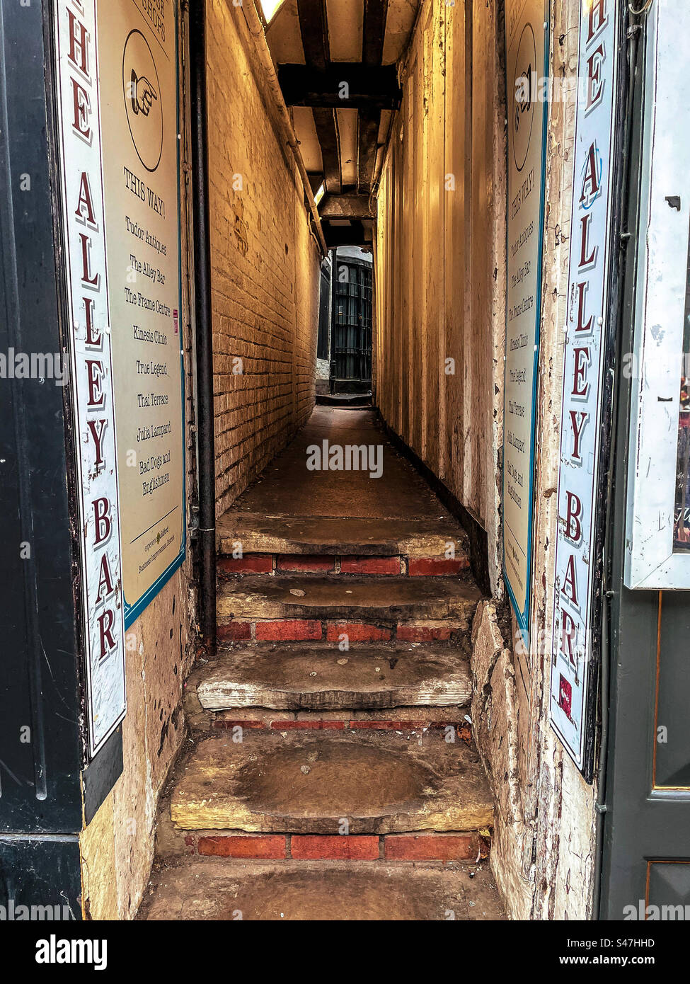 Guildford stepped passageway Stock Photo - Alamy