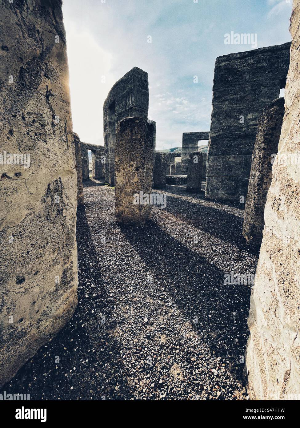 Inside the Stonehenge Memorial in Maryhill, WA Stock Photo - Alamy