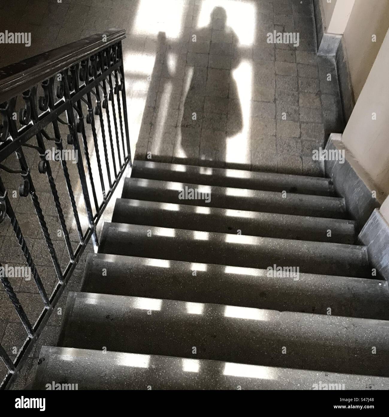 Stairs shadow people hi-res stock photography and images - Alamy