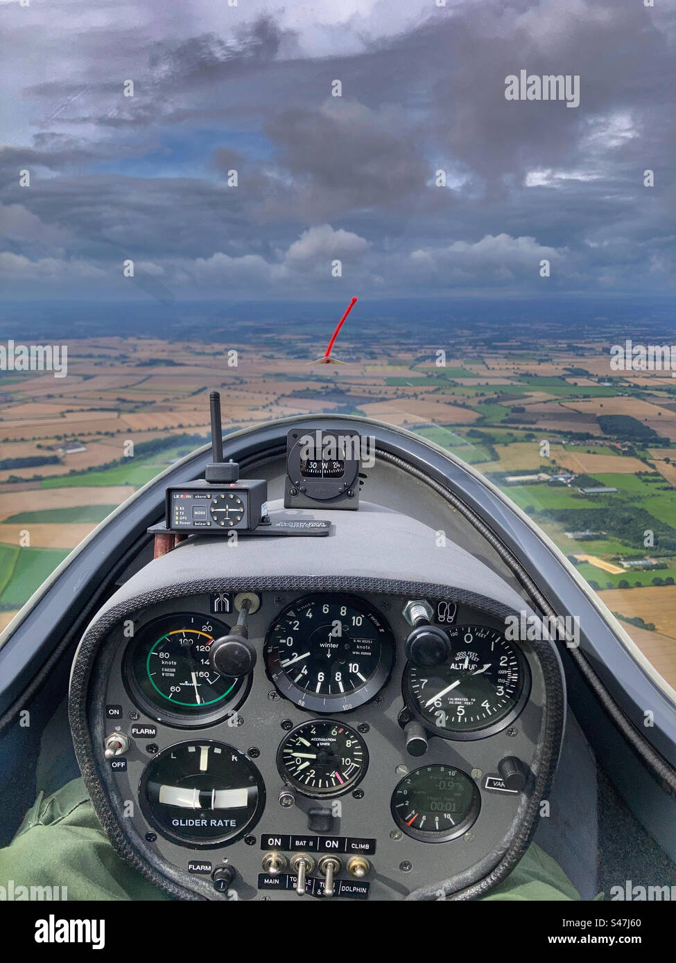 View from the cockpit of an Air Cadet Viking glider Stock Photo - Alamy